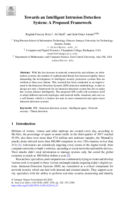 Pdf Towards An Intelligent Intrusion Detection System A Proposed