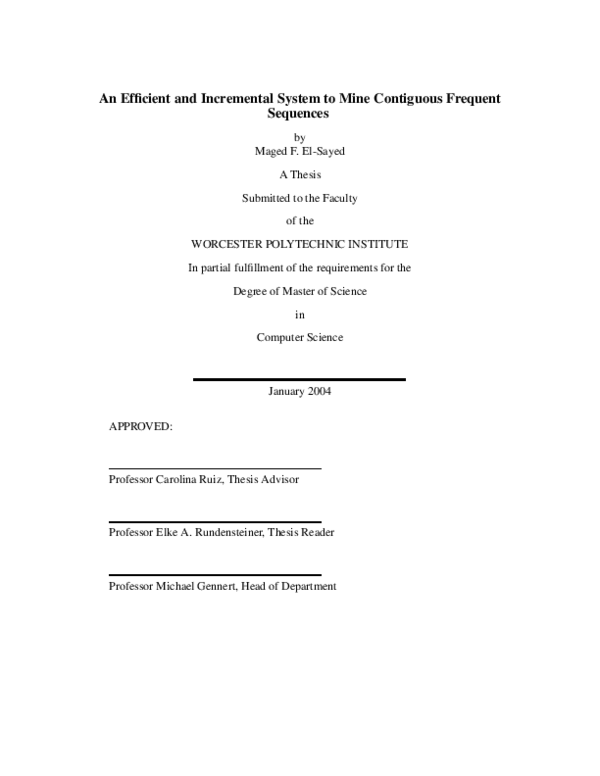 Pdf Fs Miner An Efficient And Incremental System To Mine