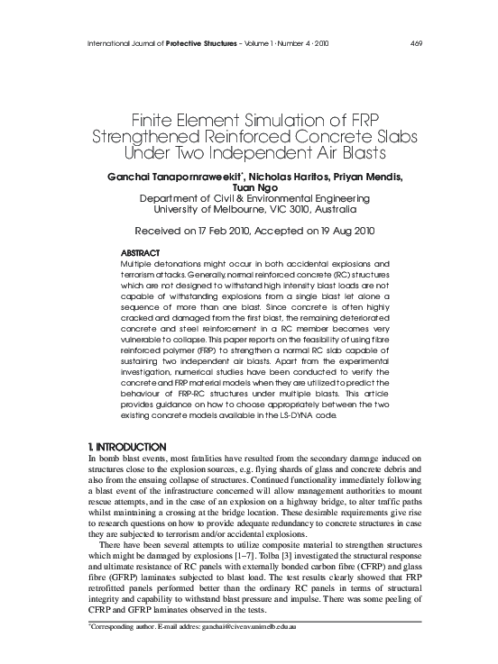 (PDF) Finite Element Simulation of FRP Strengthened Reinforced Concrete ...