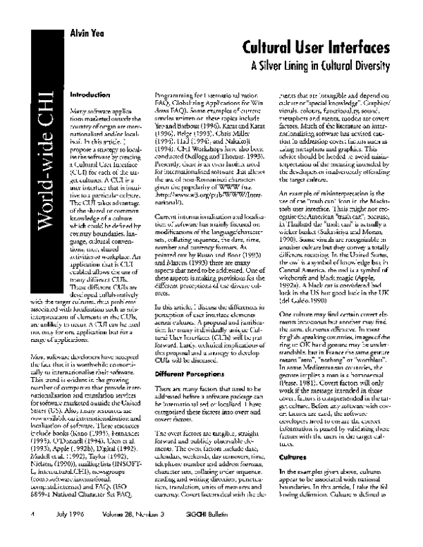(PDF) Cultural user interfaces
