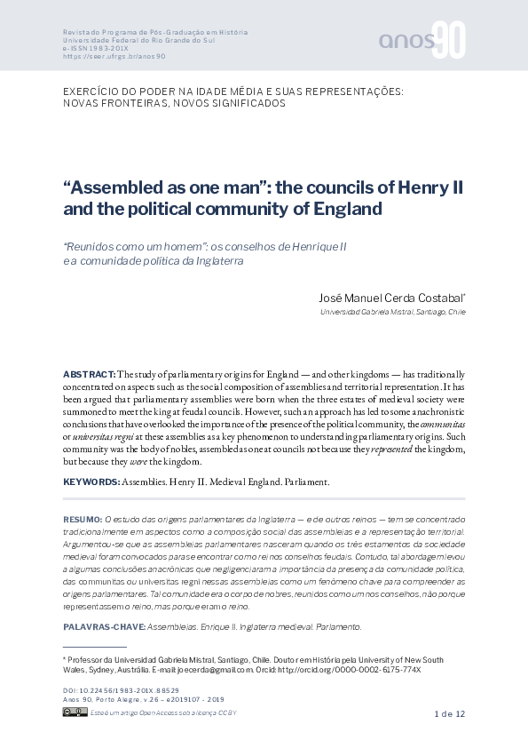 (PDF) “Assembled as one man”. The councils of Henry II and the ...