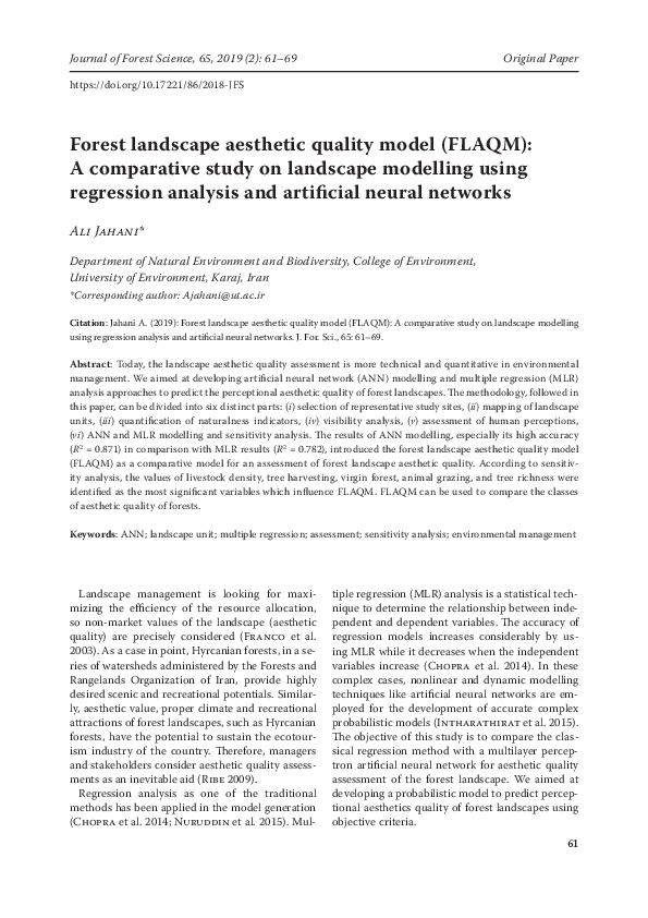 (PDF) Forest landscape aesthetic quality model (FLAQM): A comparative study on landscape ...