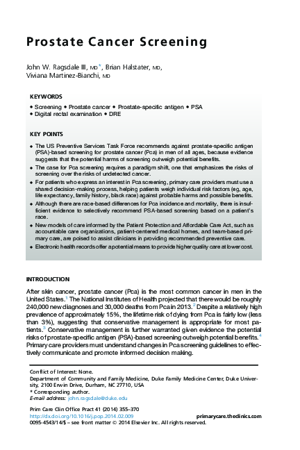 (PDF) Prostate-cancer screening