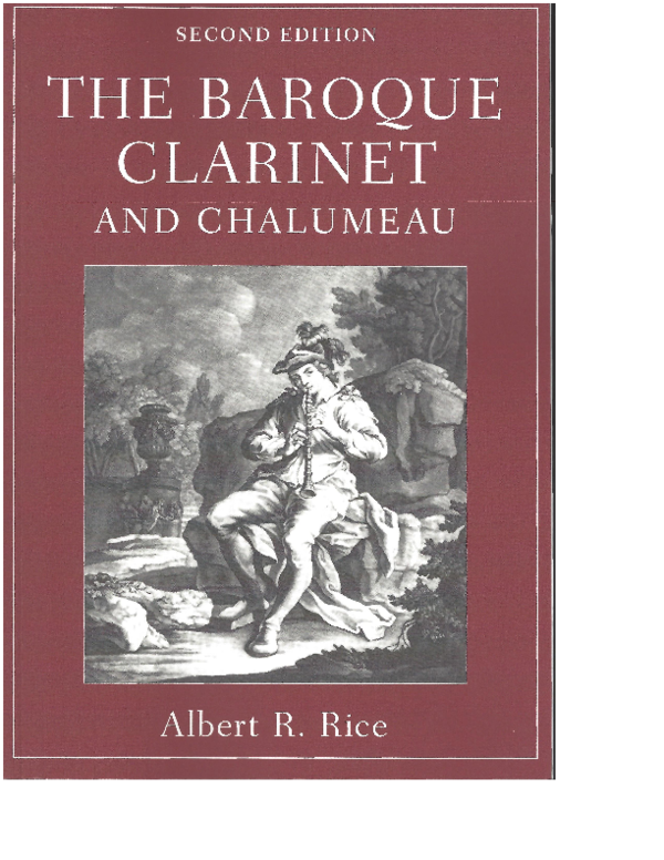 (PDF) The Baroque Clarinet and Chalumeau, 2nd ed.