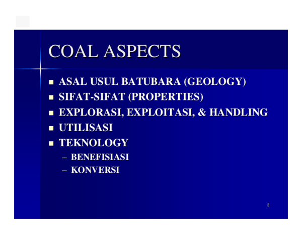 (PDF) Pengenalan Geologi Batubara Utilitas dan Kualitas Batubara