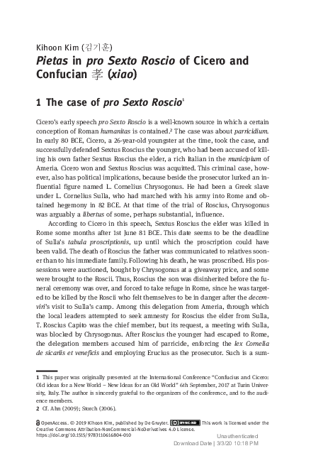 Cicero Pro Sexto Roscio übersetzung