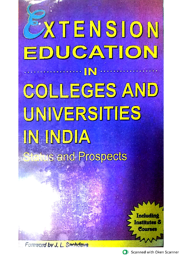(PDF) Extension Education