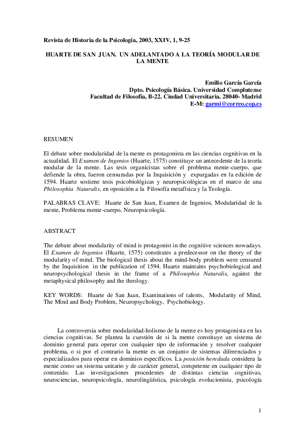 (PDF) Huarte de San Juan, un adelantado a la teoría modular de la mente ...