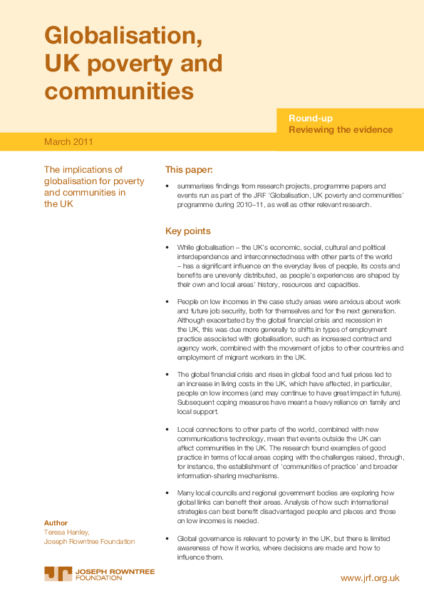 (PDF) Globalisation, UK poverty and communities