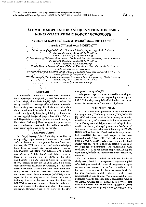 (PDF) WS-02 Atomic Manipulation and Identification Using Noncontact ...