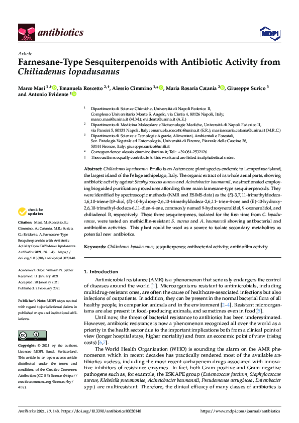 (PDF) Farnesane-Type Sesquiterpenoids with Antibiotic Activity from ...