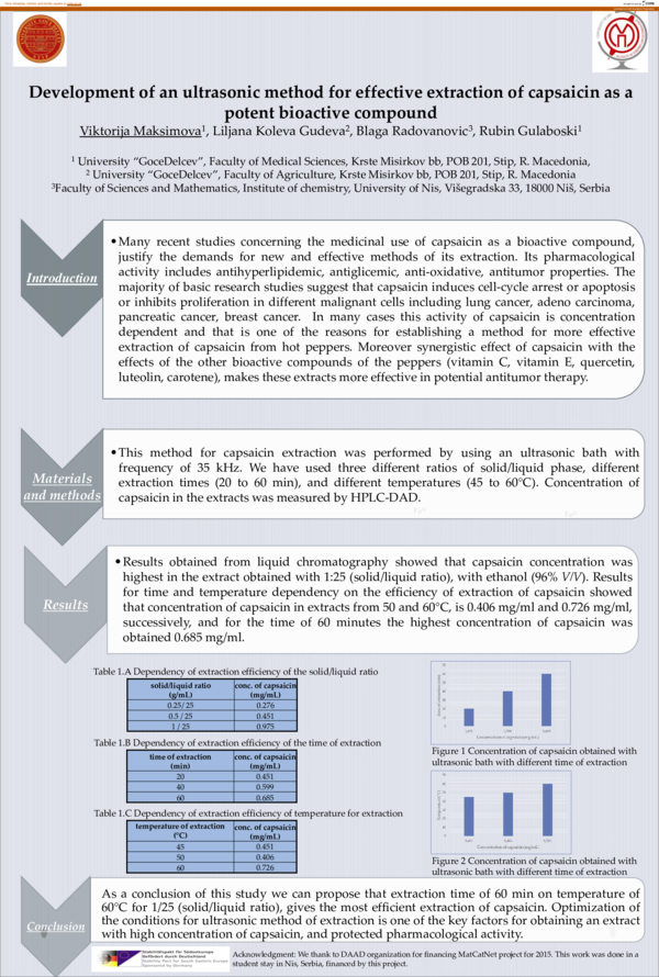 (PDF) Development of an ultrasonic method for effective extraction of capsaicin as a potent ...