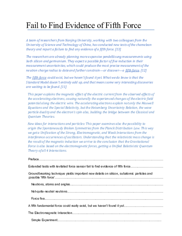 (DOC) Fail to Find Evidence of Fifth Force