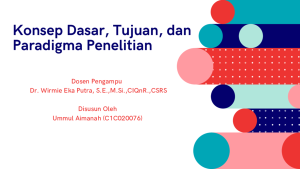 (PDF) 1) PPT KONSEP DASAR, TUJUAN DAN PARADIGMA PENELITIAN