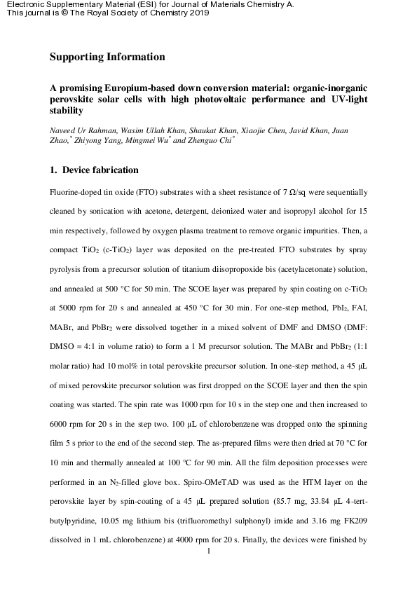 (PDF) A promising europium-based down conversion material: organic ...