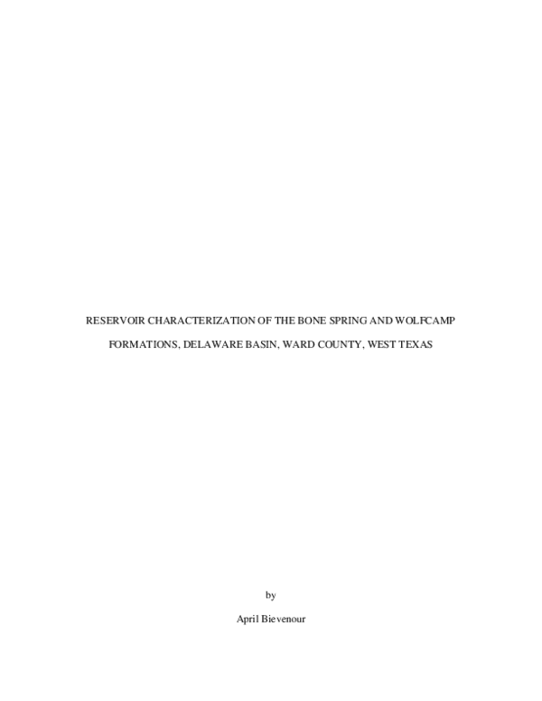 (PDF) Reservoir Characterization of the Bone Spring and Wolfcamp ...