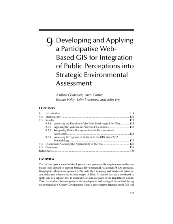 (PDF) Developing and Applying a Participative Web-Based GIS for Integration of Public ...