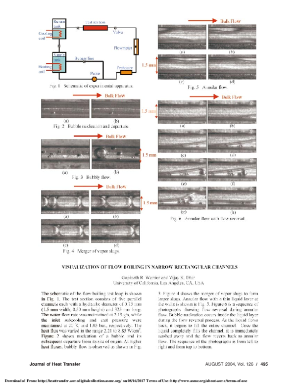 (PDF) Visualization of Flow Boiling in Narrow Rectangular Channels ...