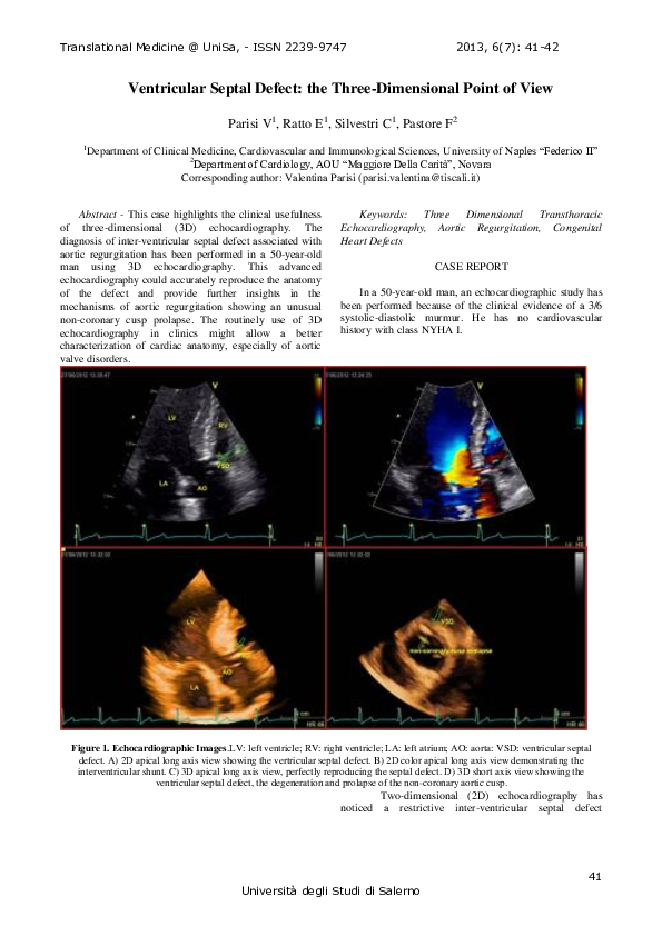 (PDF) Ventricular septal defect: the three-dimensional point of view | fabio pastore - Academia.edu