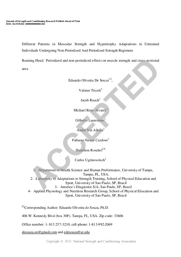 (PDF) Different Patterns in Muscular Strength and Hypertrophy ...