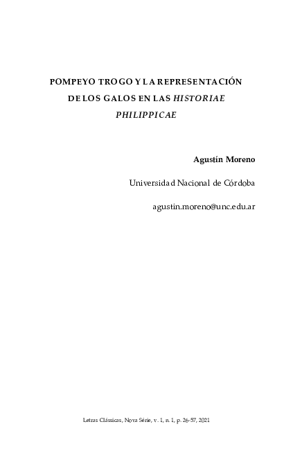 (PDF) POMPEYO TROGO Y LA REPRESENTACIÓN DE LOS GALOS EN LAS HISTORIAE ...