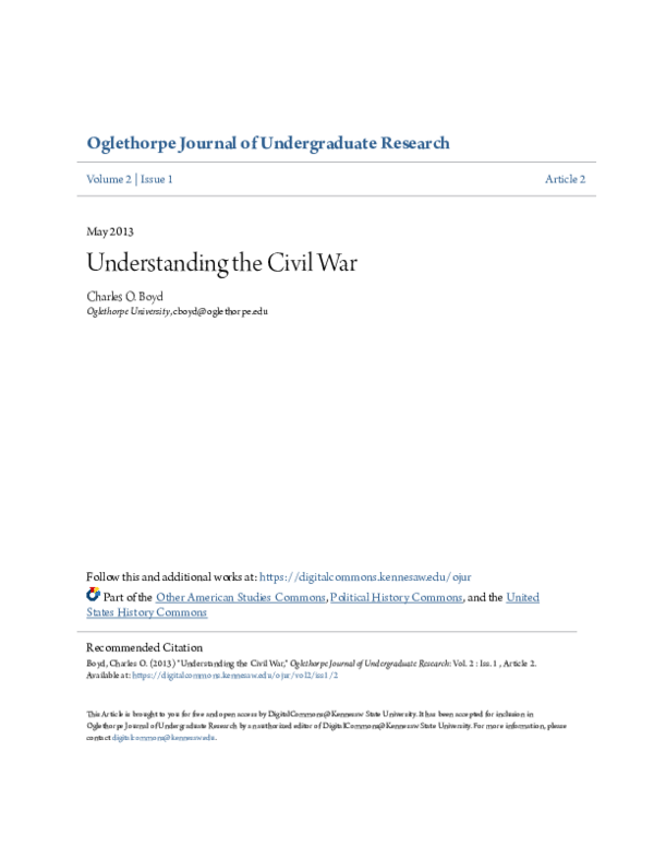 (PDF) Understanding the Civil War