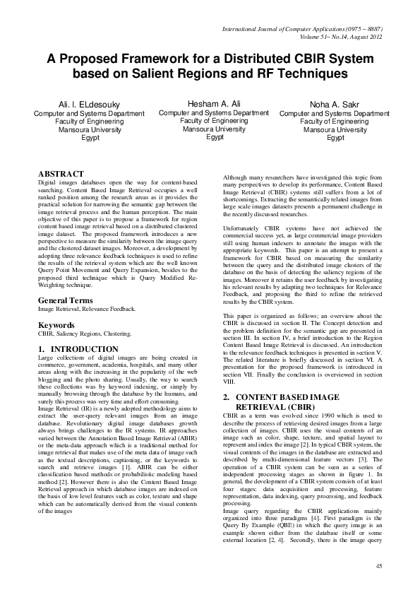 (PDF) A Proposed Framework for a Distributed CBIR System based on ...