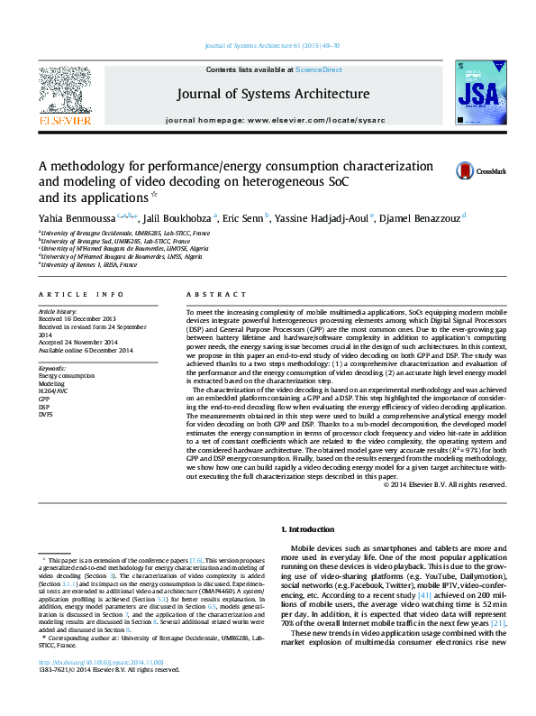 (PDF) A methodology for performance/energy consumption characterization ...