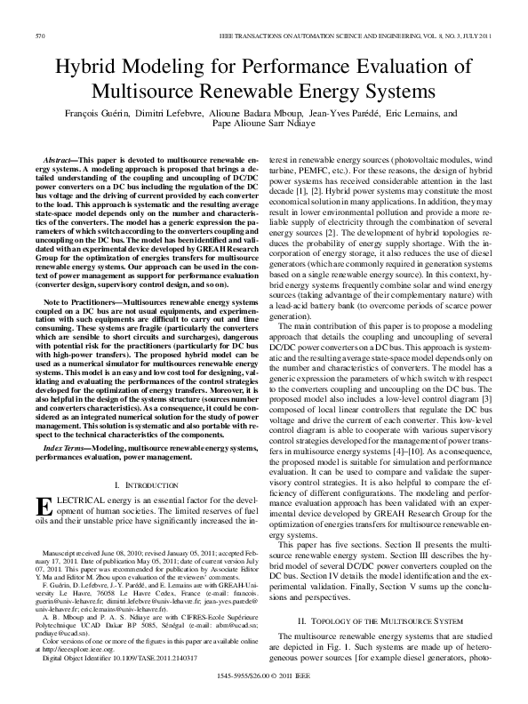 (PDF) Hybrid Modeling for Performance Evaluation of Multisource ...