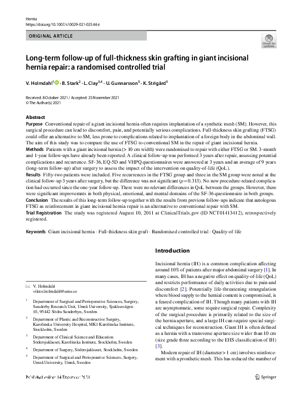 Pdf Long Term Follow Up Of Full Thickness Skin Grafting In Giant