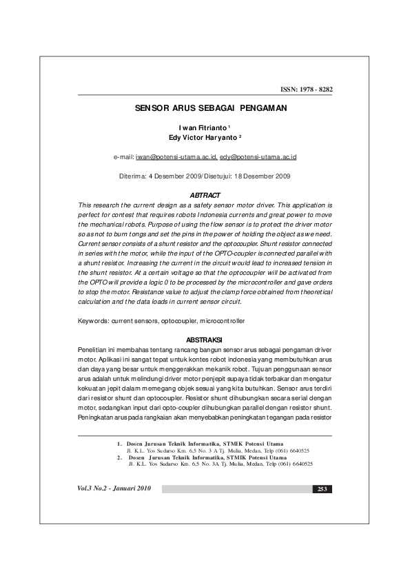 (PDF) Sensor Arus Sebagai Pengaman
