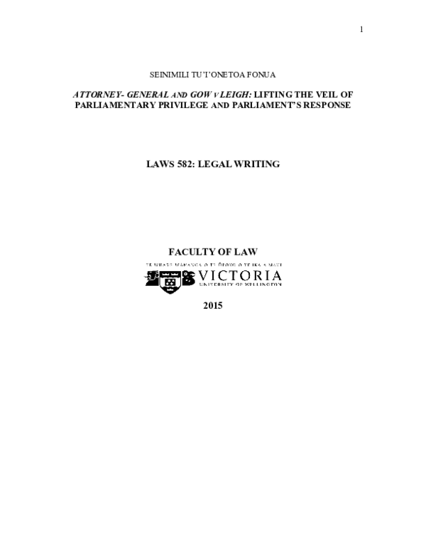 (PDF) Attorney-General and Gow v Leigh: Lifting the veil of ...