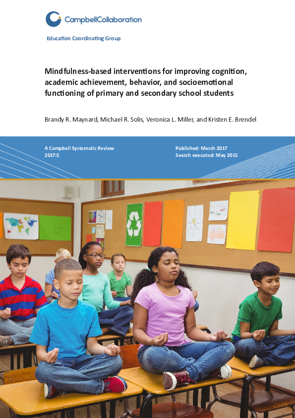 (PDF) Mindfulness‐based interventions for improving cognition, academic ...