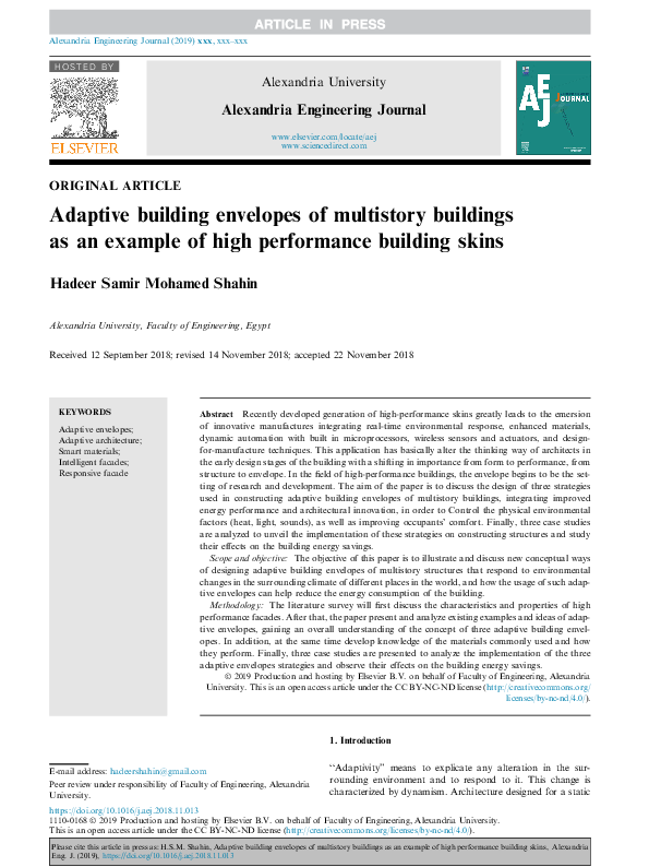 (PDF) Adaptive building envelopes of multistory buildings as an example ...