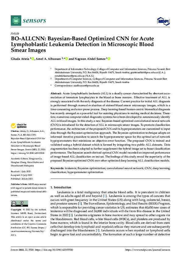 (PDF) BO-ALLCNN: Bayesian-Based Optimized CNN for Acute Lymphoblastic ...