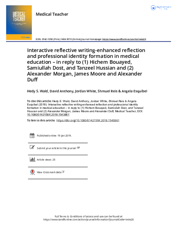 (PDF) Interactive reflective writing-enhanced reflection and ...