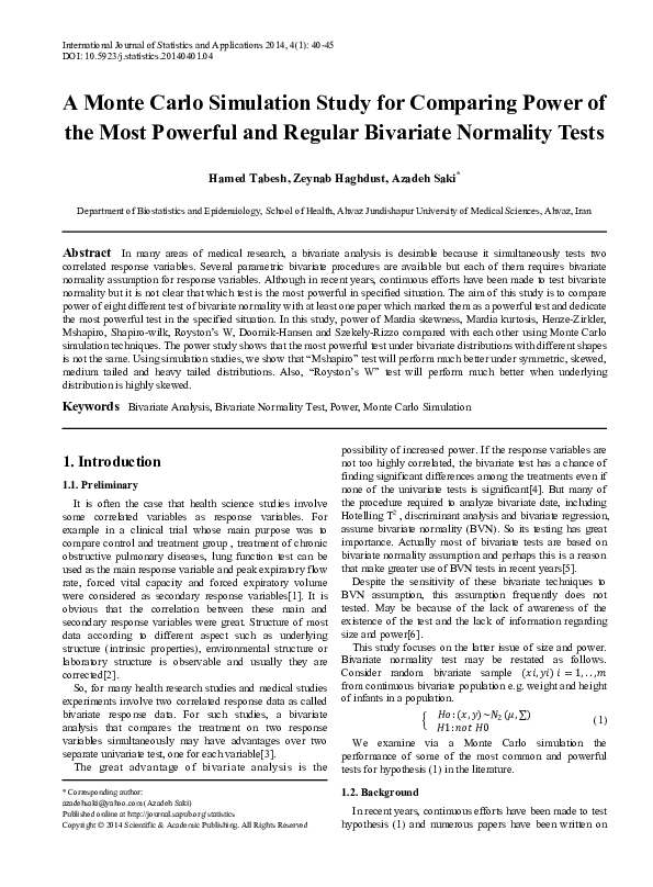 (PDF) Normality Assessment, a Substantial Appraisal in Medical Studies ...