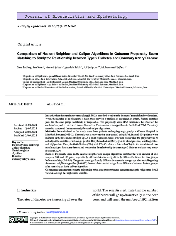 (PDF) Comparison of Nearest Neighbor and Caliper Algorithms in Outcome Propensity Score Matching ...