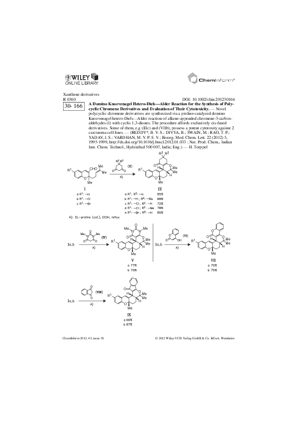(PDF) ChemInform Abstract: A Domino Knoevenagel Hetero-Diels-Alder ...