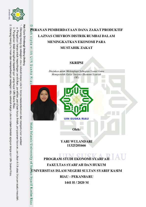 (PDF) Peranan Pemberdayaan Dana Zakat Produktif Laznas Chevron Distrik ...