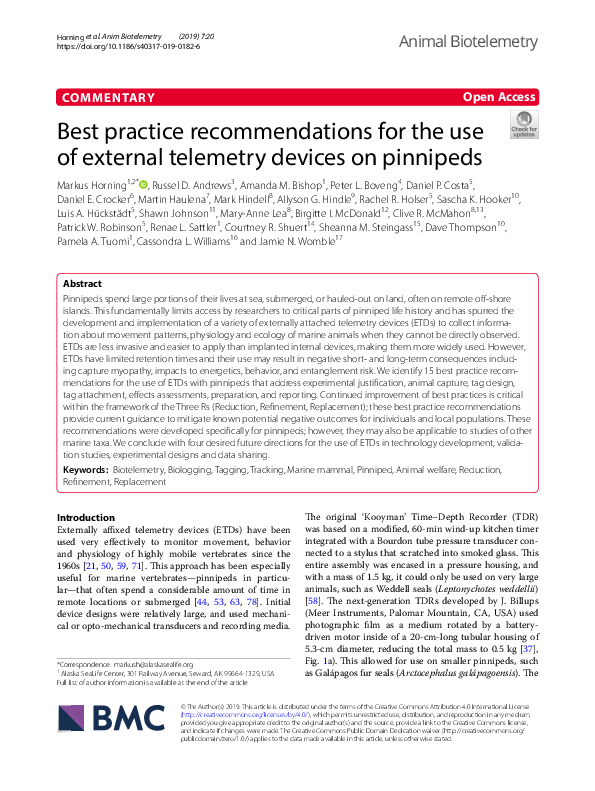 (PDF) Best practice recommendations for the use of external telemetry ...