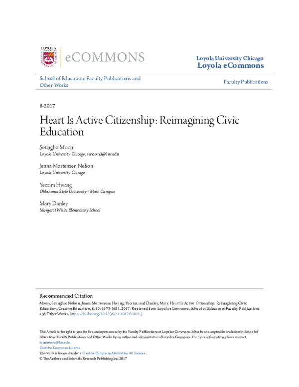 (PDF) Heart Is Active Citizenship: Reimagining Civic Education