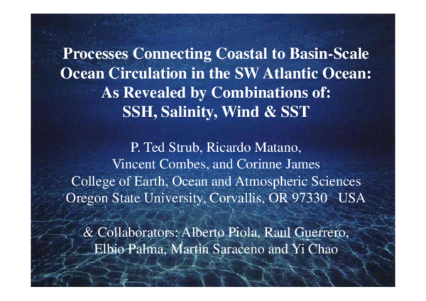 (PDF) Processes Connecting Coastal to Basin-Scale Ocean Circulation in ...