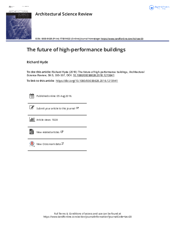 (PDF) The future of high-performance buildings