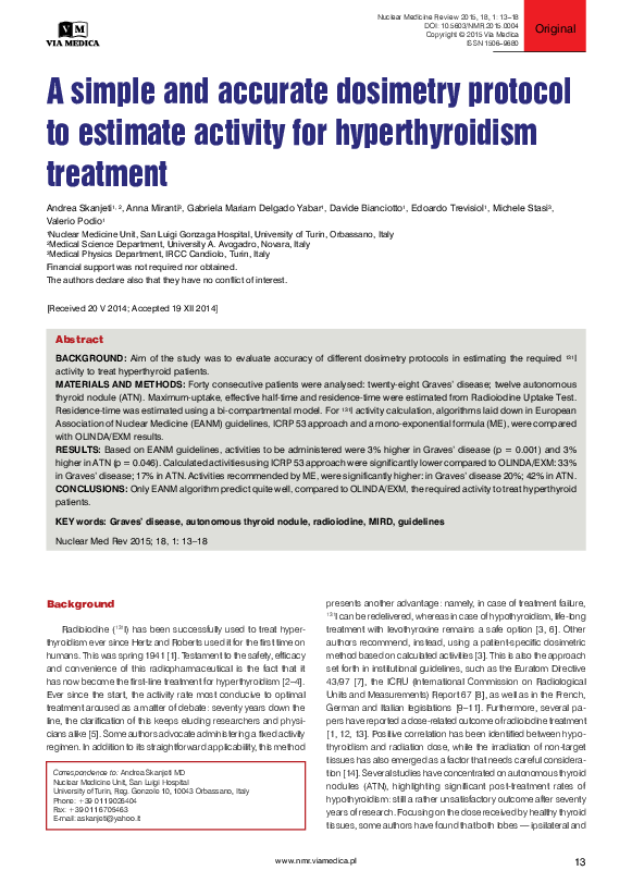(PDF) A simple and accurate dosimetry protocol to estimate activity for ...