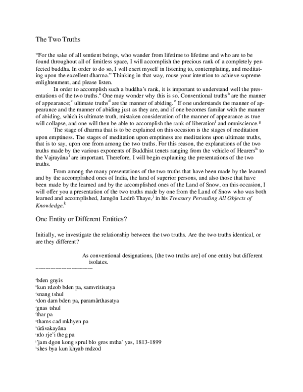(PDF) Two Truths