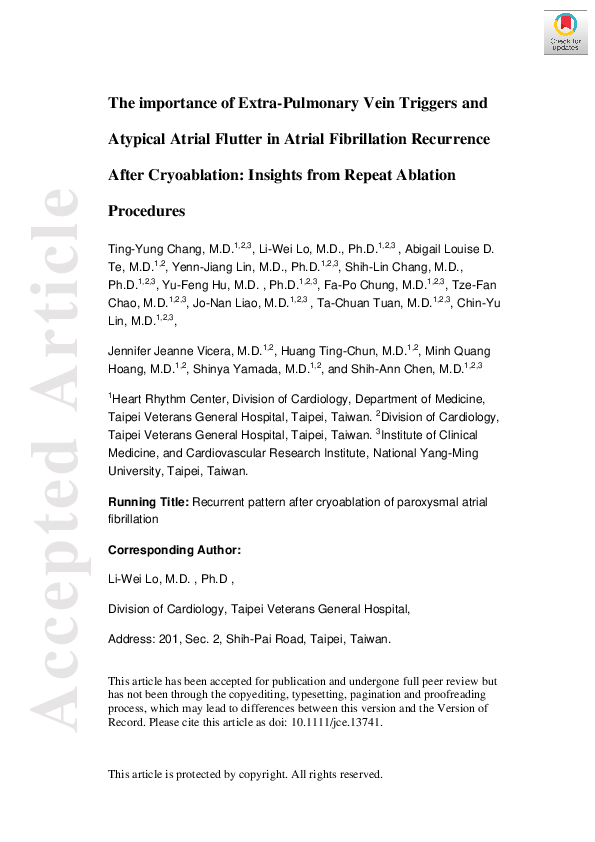 (PDF) The importance of extrapulmonary vein triggers and atypical atrial flutter in atrial ...