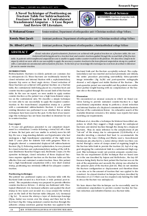 (PDF) A Novel Techinique of Positioning on Fracture Table for ...
