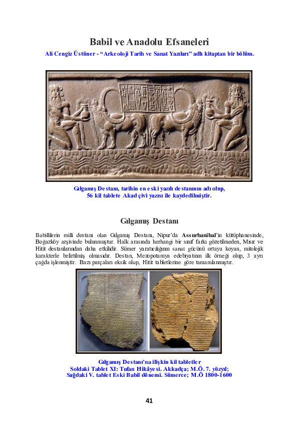 (PDF) Babil ve Anadolu Efsaneleri