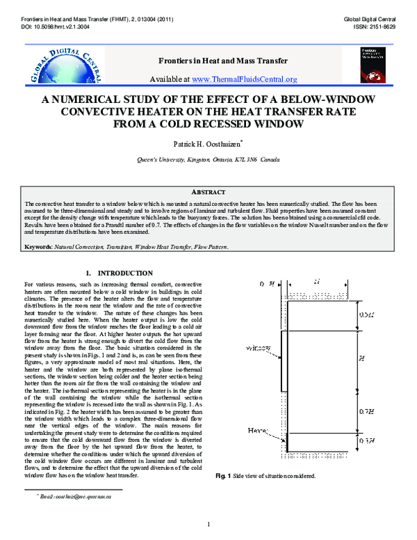 (PDF) A Numerical Study of the Effect of a Below-Window Convective ...